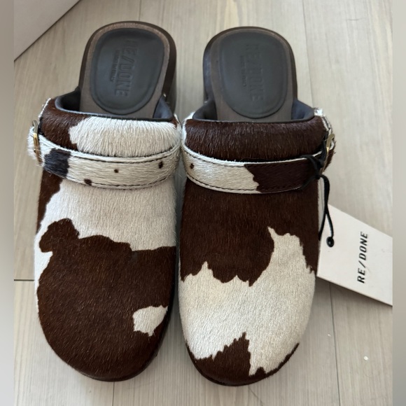 Re/Done | Shoes | Redone 7s Classic Calf Hair Clogs Size 38 Us 758 ...
